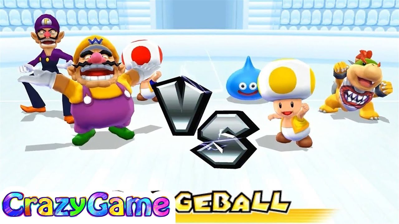 Mario Sports Mix - Team Wario & Waluigi Play Dodgeball Expert Gameplay ...