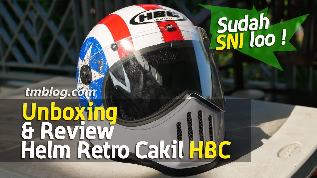 VLOG : Unboxing dan Review fisik helm retro cakil HBC - YouTube