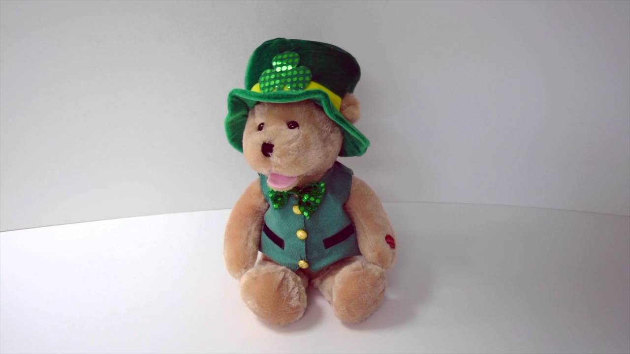 "Shamrock" Irish Bear by Chantilly Lane® - YouTube