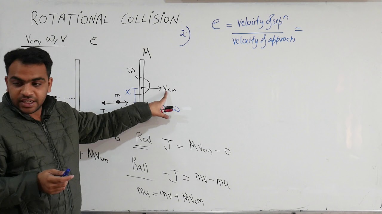 ROTATIONAL MOTION || ROTATIONAL COLLISION || ROD IS FREE - YouTube