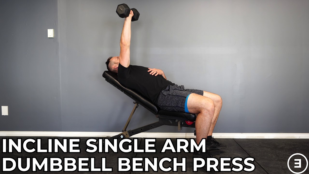 Incline Single Arm Dumbbell Bench Press - YouTube