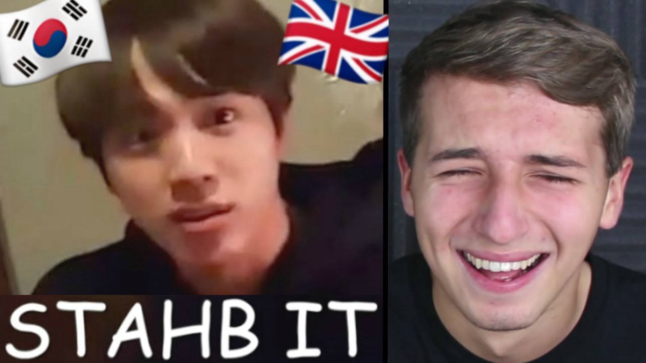 british boi reacts to jin speaking better english than you - YouTube