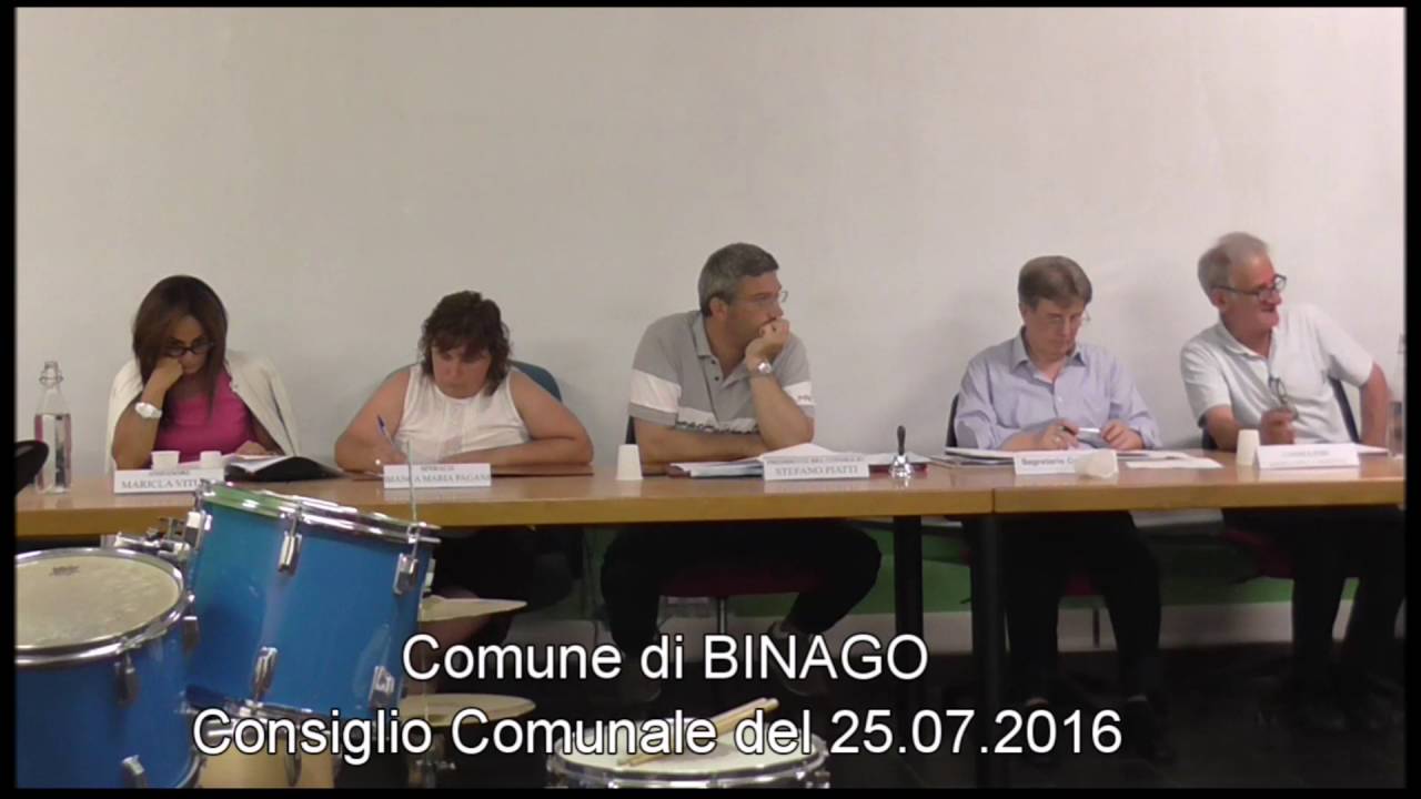 Comune di Binago Consiglio Comunale del 25.07.2016 - YouTube
