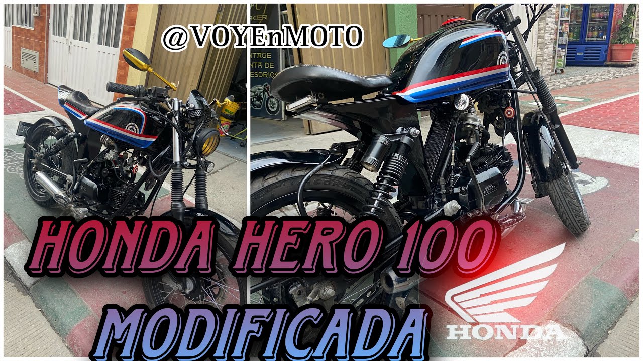 HONDA HERO 100 modificada 🔧 - YouTube