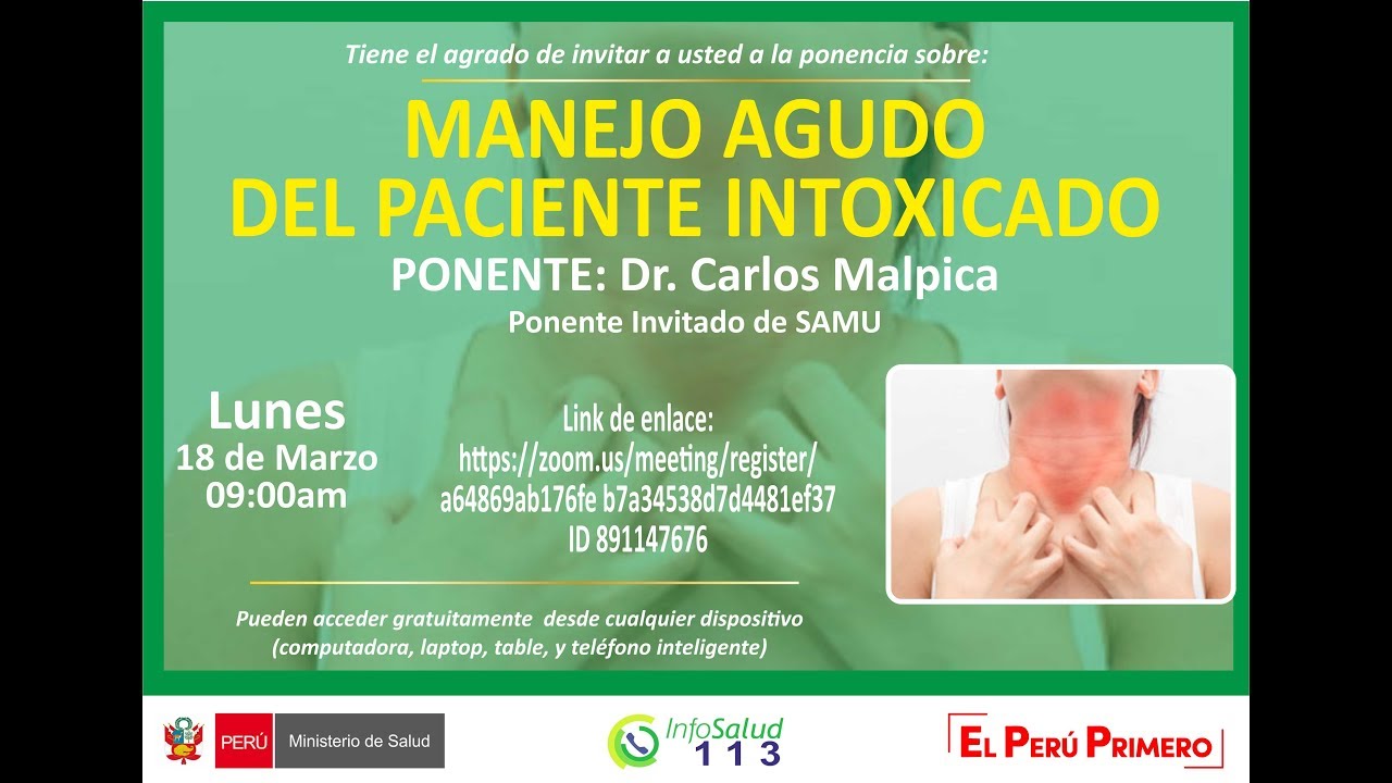 ATENCIÓN INICIAL DEL PACIENTE INTOXICADO - YouTube