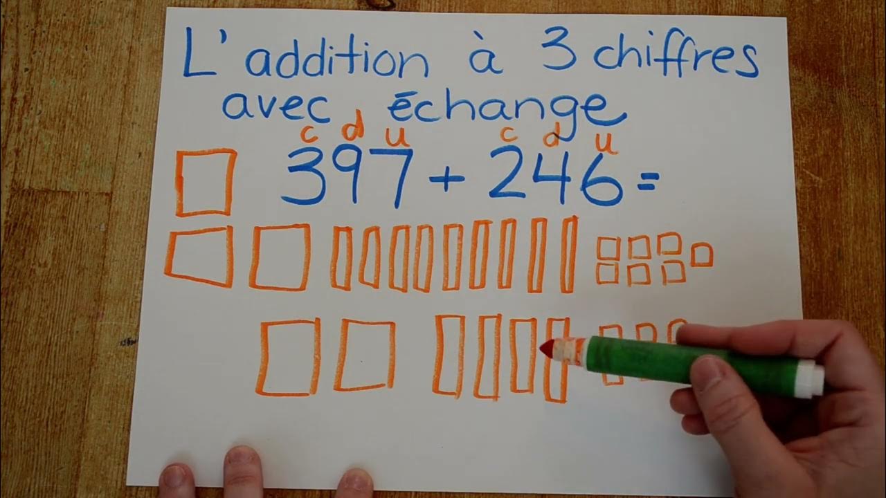 Mathématique-addition à 3 chiffres avec échange - YouTube