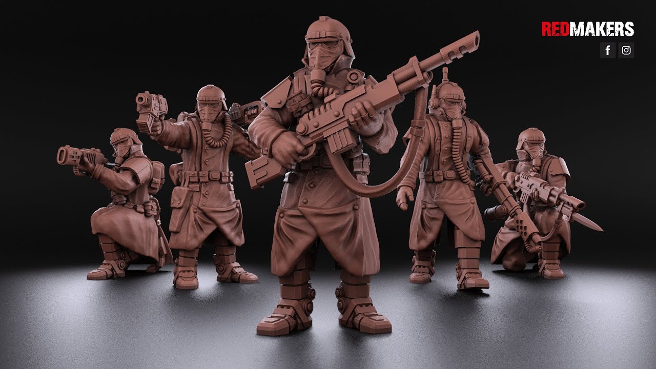 Death Squad of the Imperial force. Updated video. Models for 3D ...