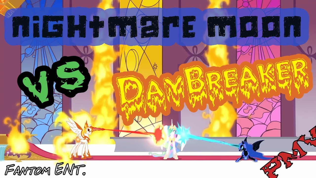 Nightmare Moon vs DayBreaker VERSUS pmv mlp - YouTube