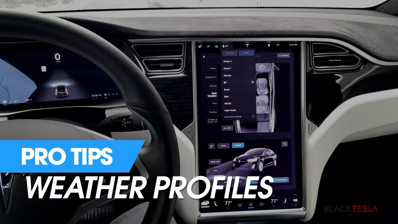 Tesla Pro Tips - Weather-based Driving Profiles - YouTube