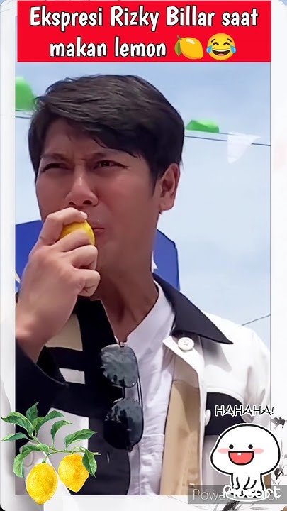 Ekspresi Rizky Billar saat makan lemon #rizkybillar #lestikejora #levianbillar #leslar # ...