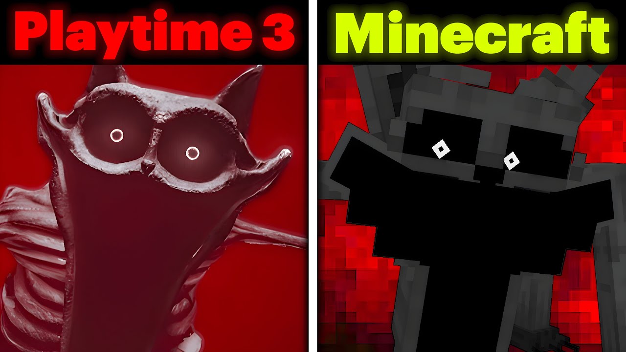 Poppy Playtime: Chapter 3 - Nightmare CatNap in Playtime 3 VS Minecraft ...