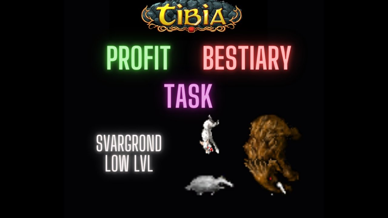 PROFIT + TASK + BESTIARY for Low lvl (Tibia 2024) - Svargrond - YouTube