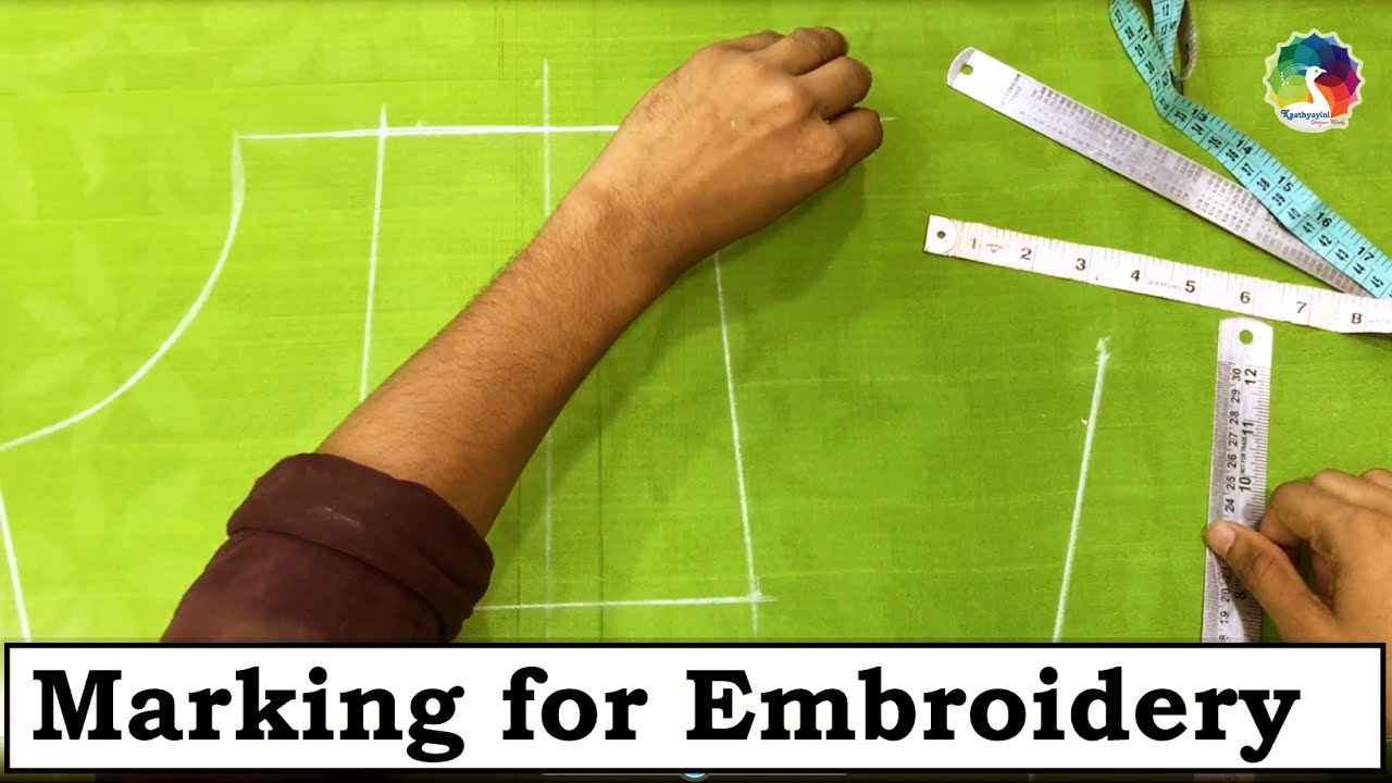 Marking for Embroidery On Blouse - YouTube