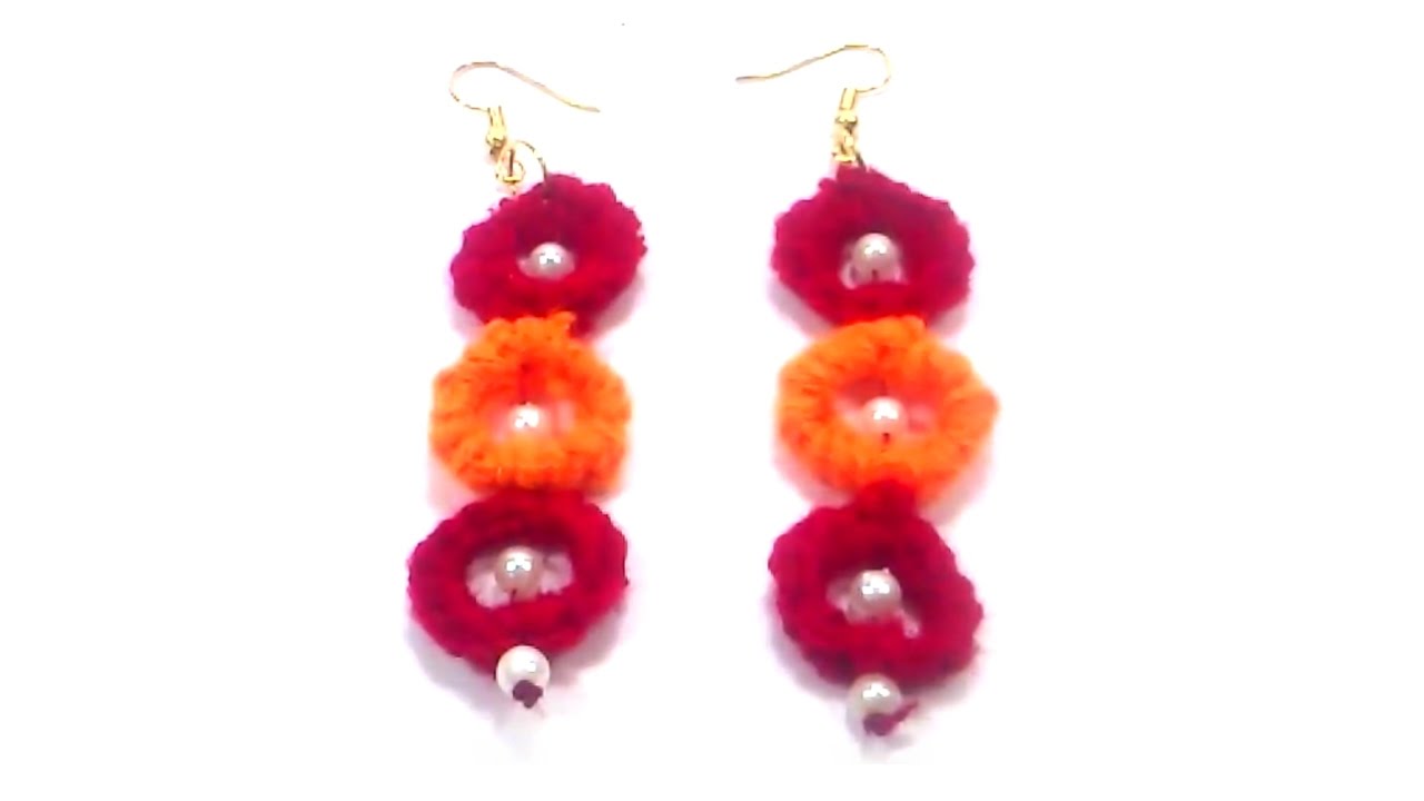 DIY Woolen Innovative Earrings - YouTube