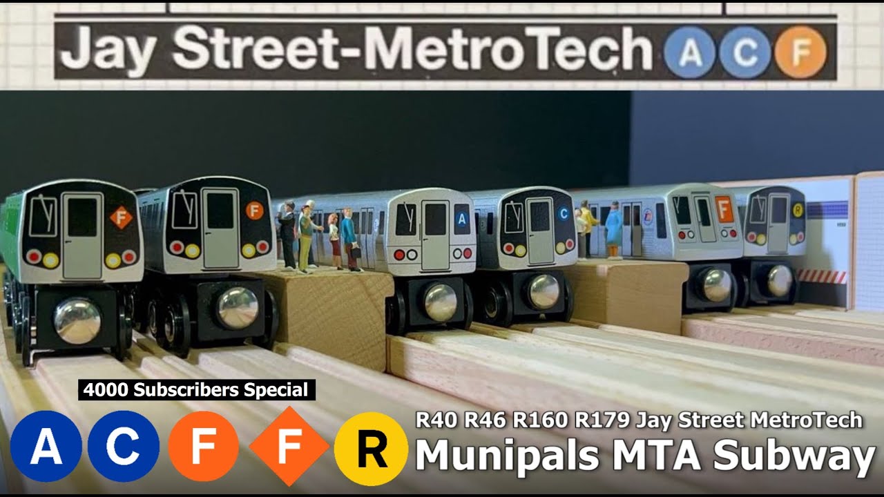 Munipals MTA R40 R46 R160 R179 Jay Street Metro Tech Subway Run - 4000 ...