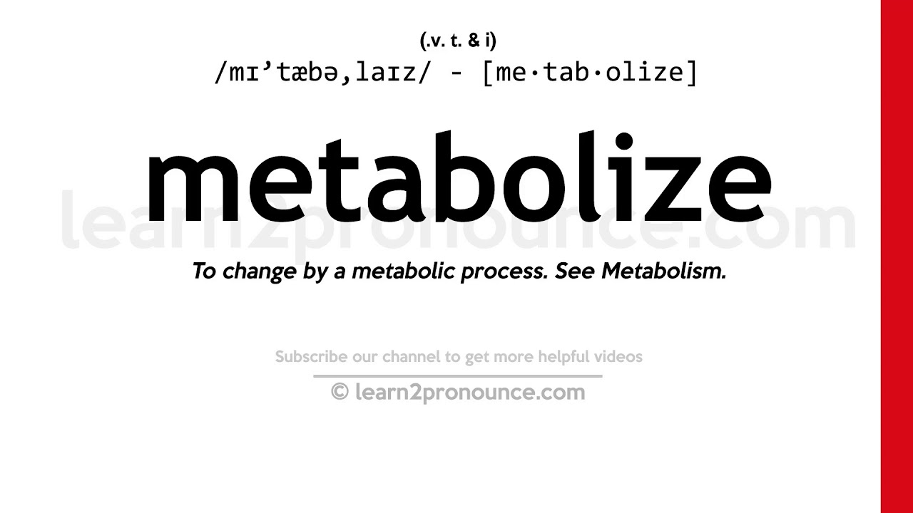 Pronunciation of Metabolize | Definition of Metabolize - YouTube