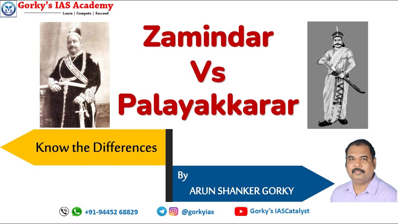UPSC| Zamindar Vs Palayakkarar | Know the Differences | History ...