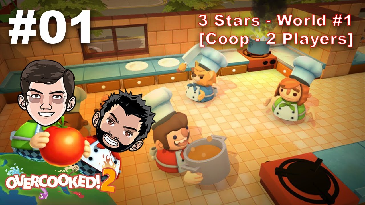 Overcooked 2 - 3 Stars - World #1 [Coop - 2 Players] - YouTube