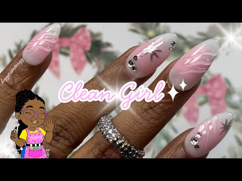 Winter Clean Girl Nails ❄️ Minimal Milky Gell Nail Tutorial 🤍