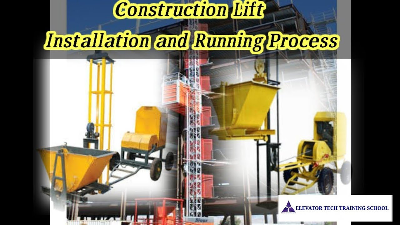 Construction Lift or Building Lift Installation and Working - YouTube