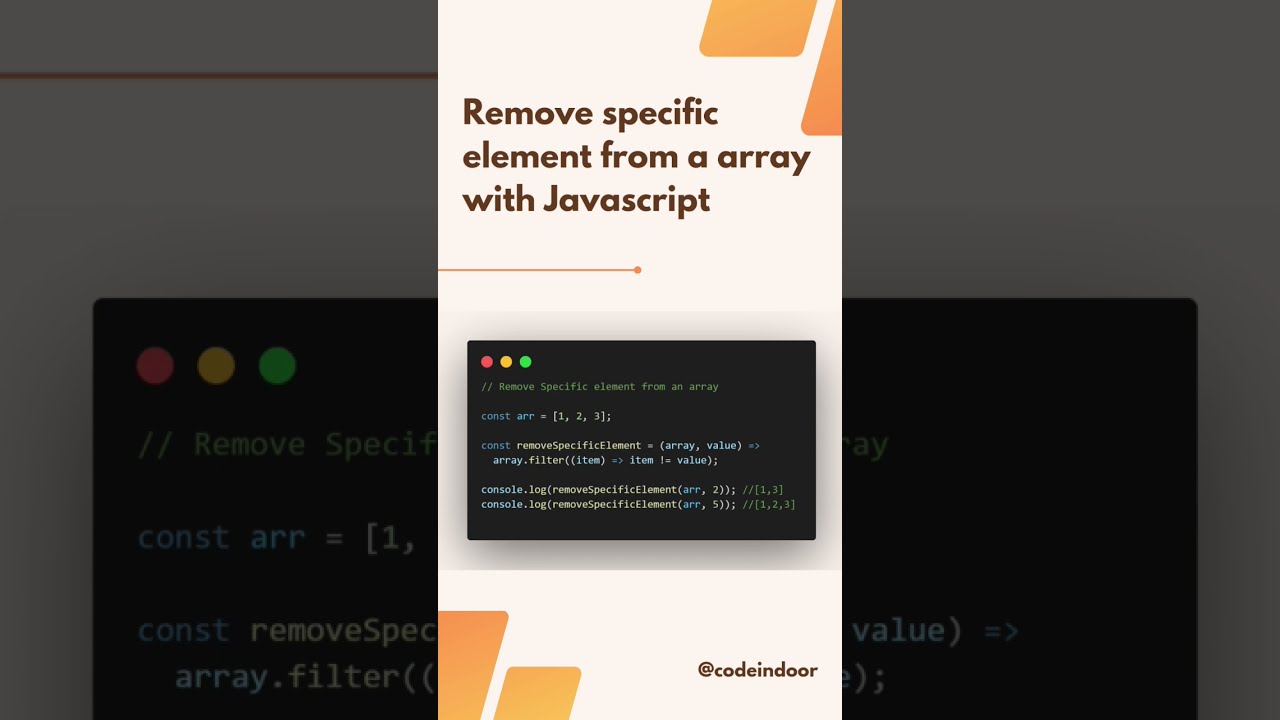 Remove Specific Element From An Array With Javascript javascript code Remove Specific Element From An Array With Javascript javascript code