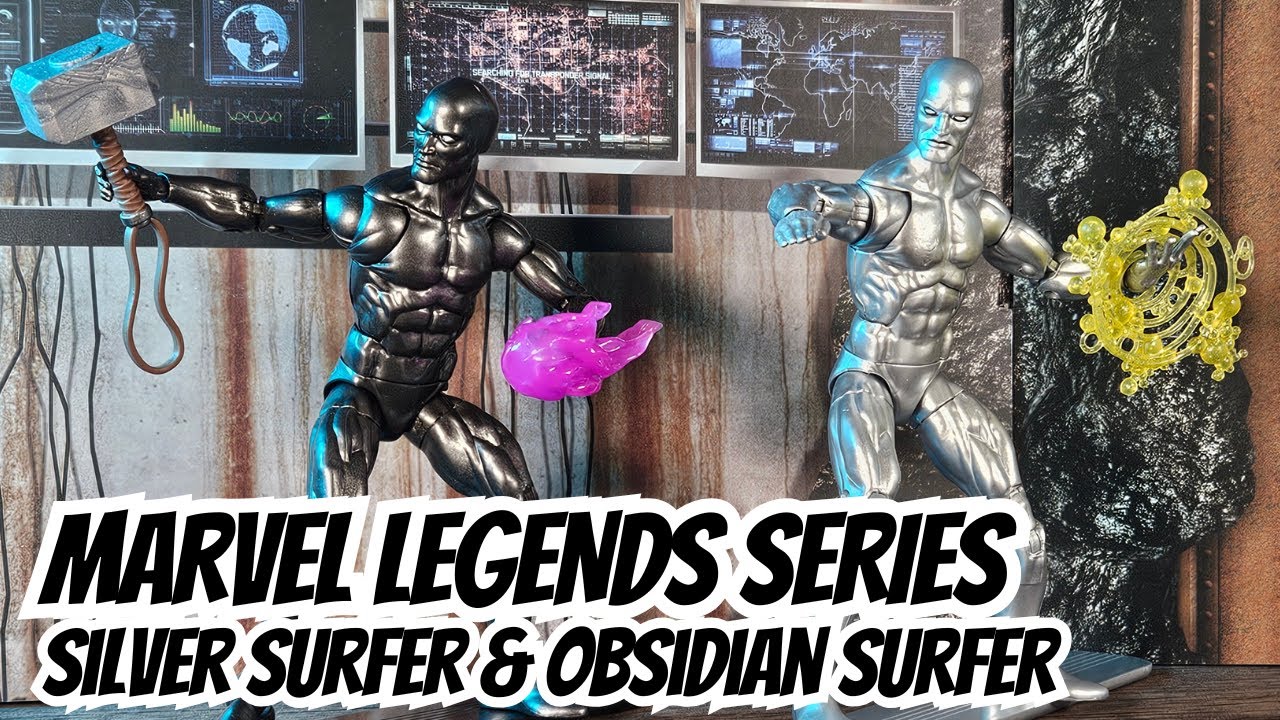 Marvel Legends Series Silver Surfer & Obsidian Surfer Figure Review ...