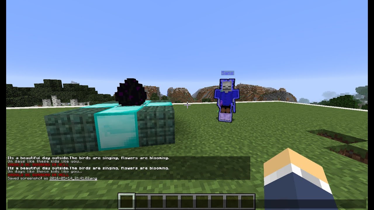 Sans boss battle in minecraft in just one command - YouTube