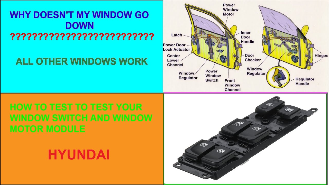 Hyundai window module not working how to test the window switch and ...