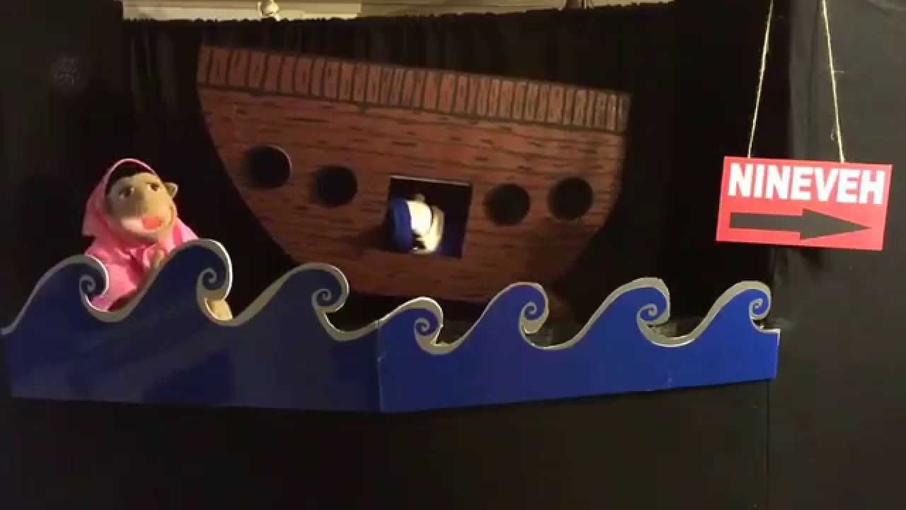Jonah and a Fish Puppet Show (first try) - YouTube