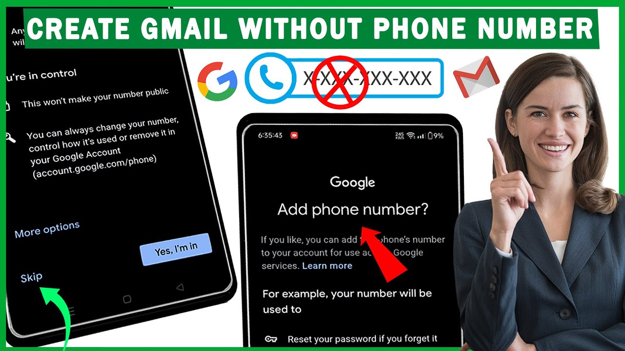 How to create a Gmail Account without phone number in 2024 - YouTube
