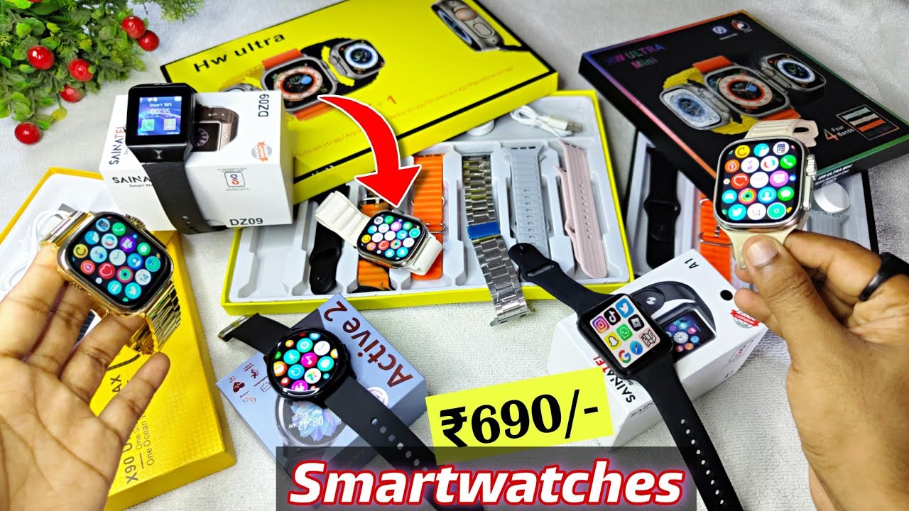 Smartwatches Ultra Unboxing | Golden Smartwatch | HW Ultra | Sim watch | Circle Watch ...
