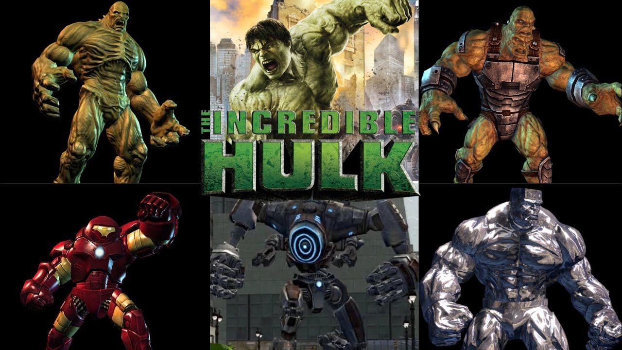 The Incredible HULK 2008 XBOX 360 Video Game RE-SMASH All Boss Fights ...