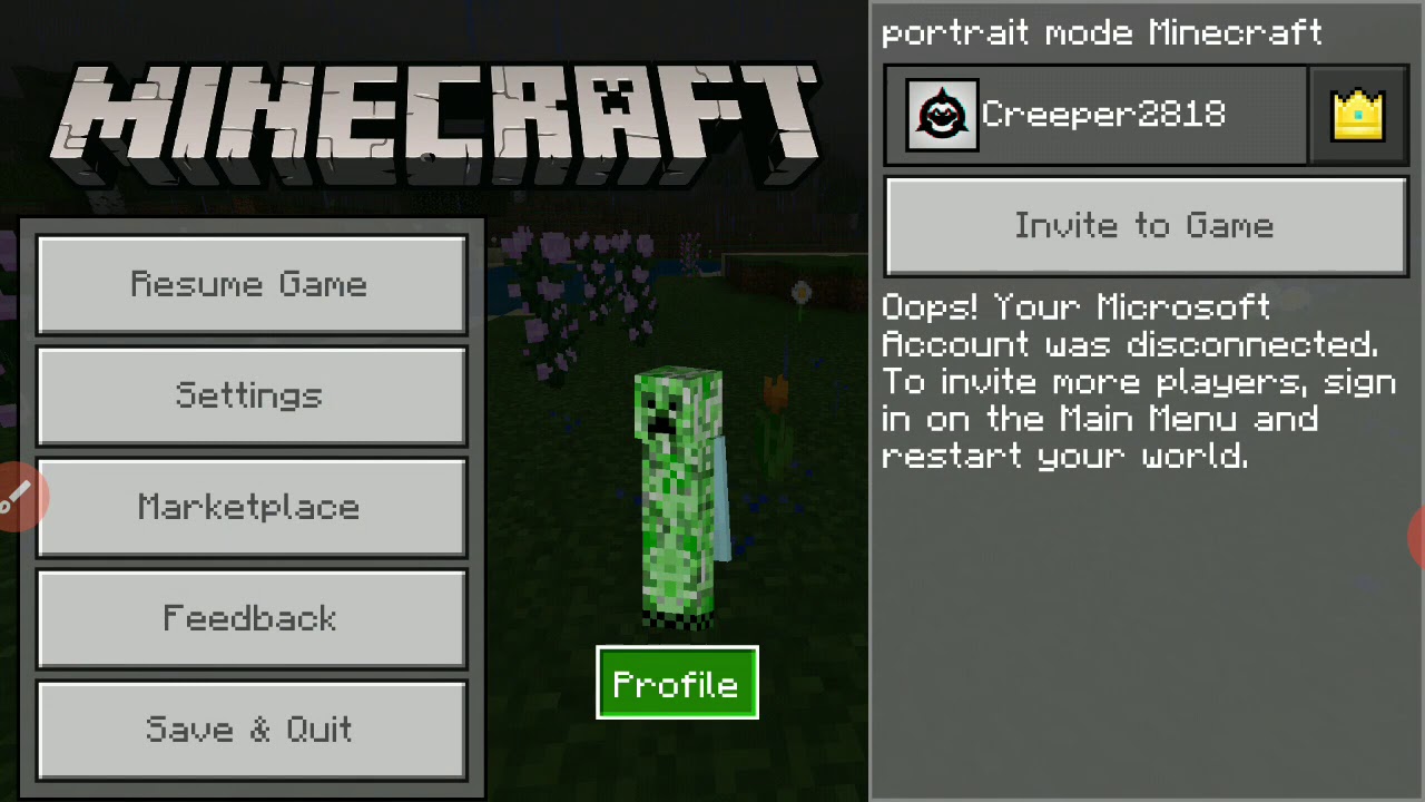 How to play Minecraft in portrait mode (pocket edition) - YouTube