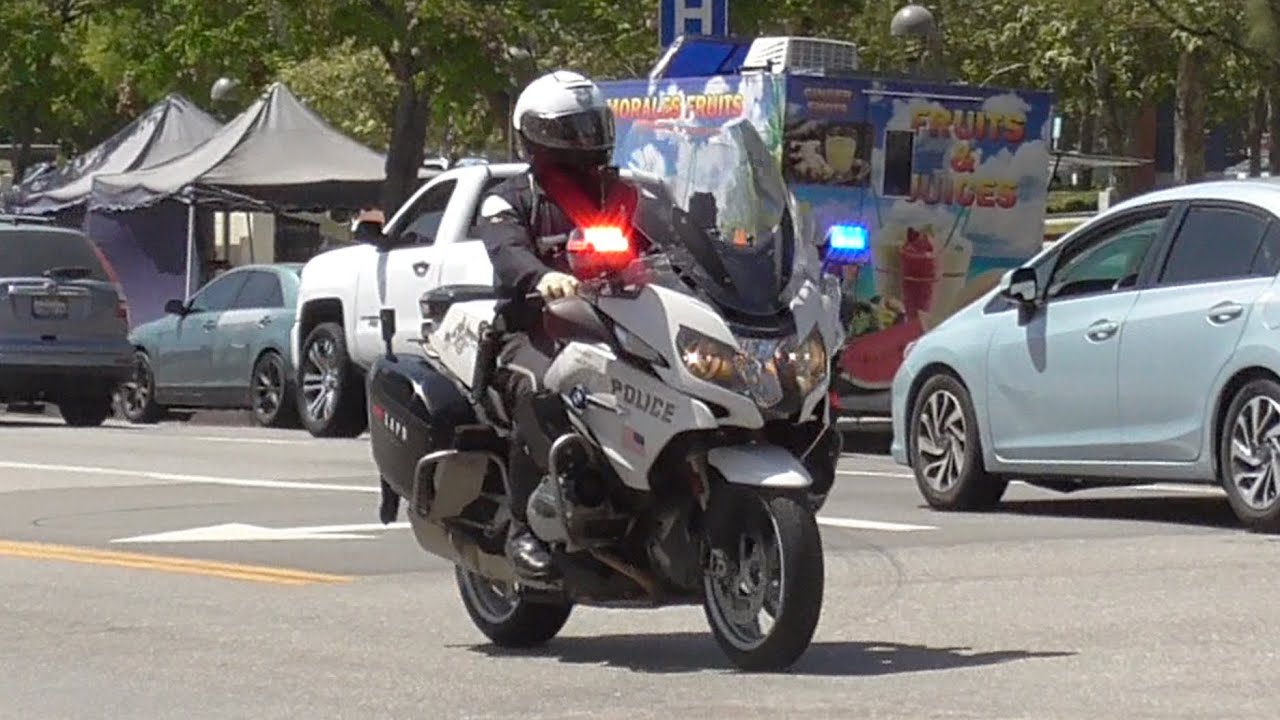 LAFD Rescue 9 LAPD Motor Unit Transporting 5/23/2025 - YouTube