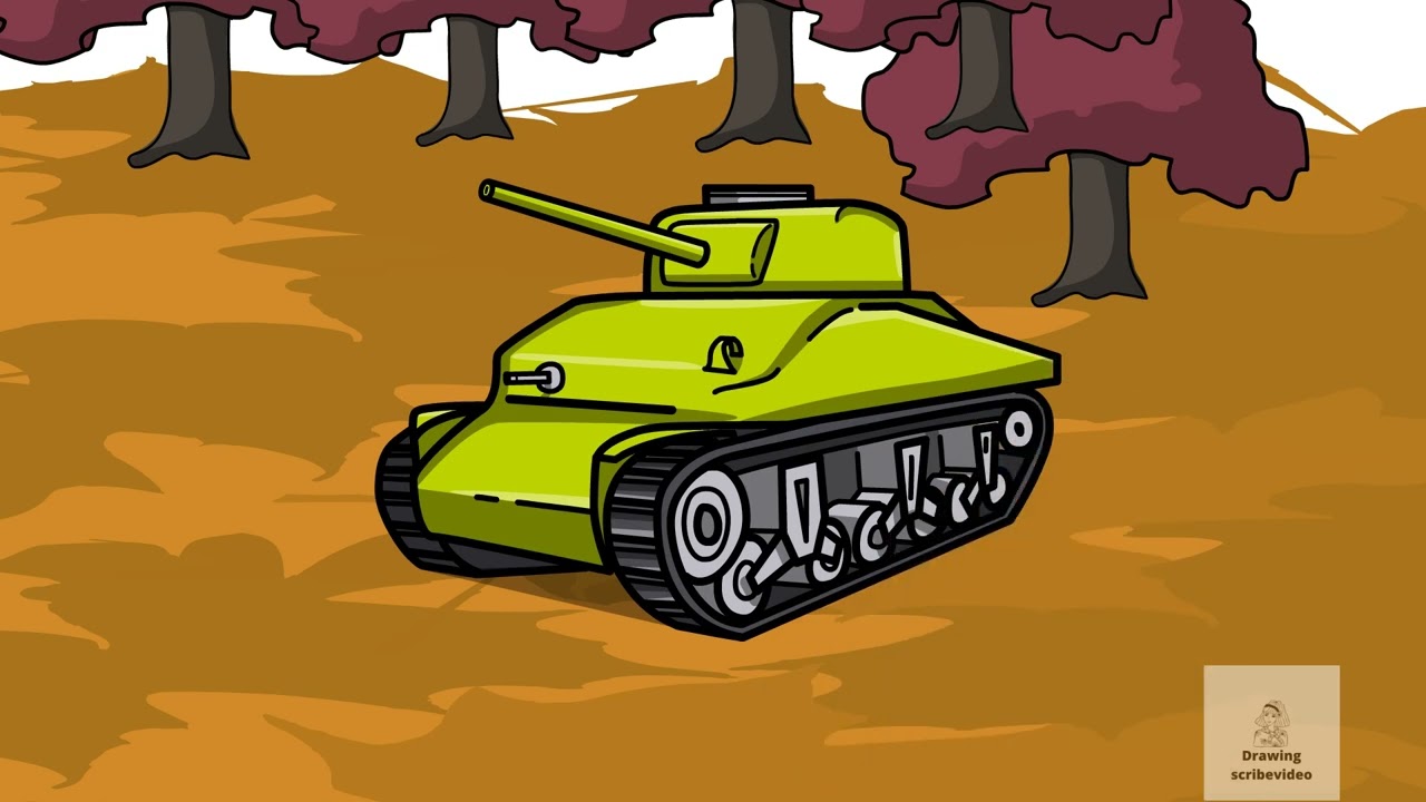how to draw a war scene| soldier and tank drawing made for kids - YouTube