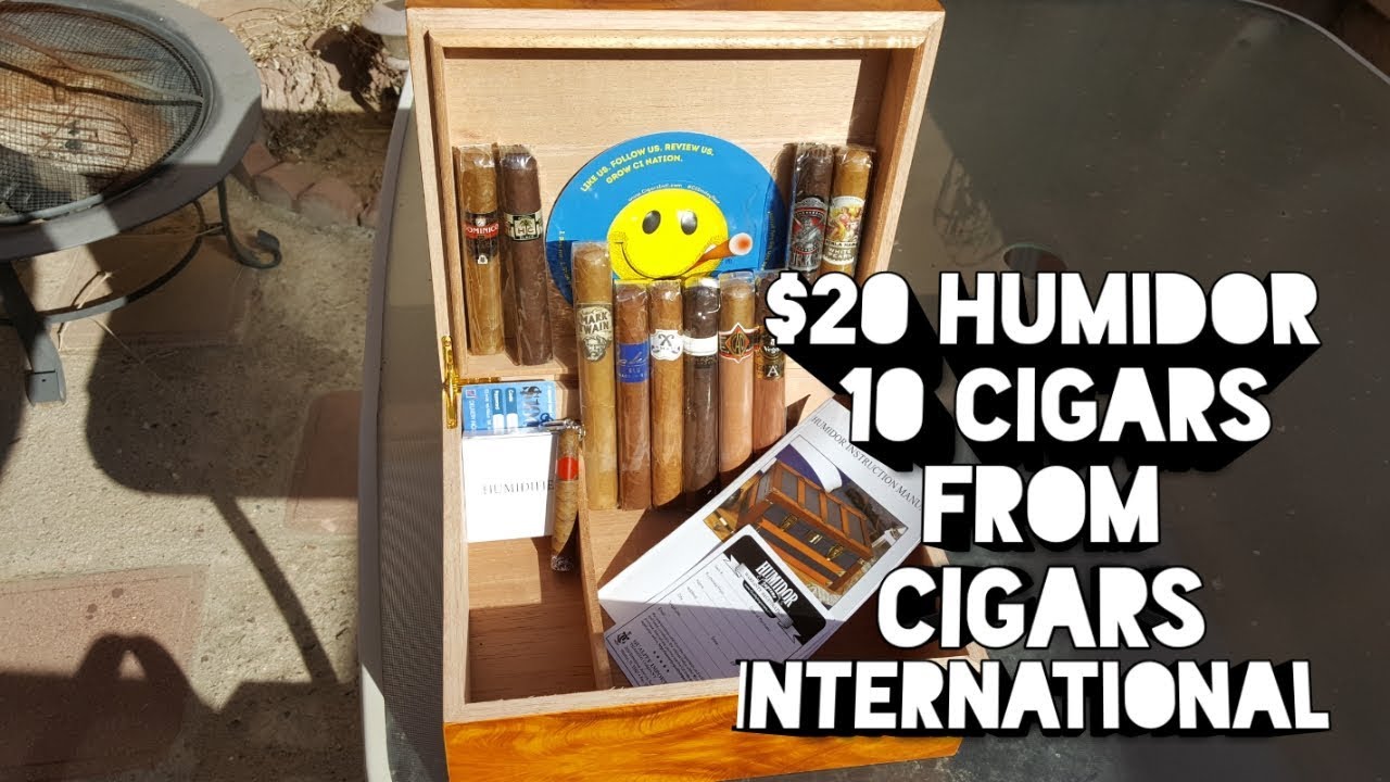 $20 cigar Humidor from Cigars International with 10 cigars. Ultimate ...
