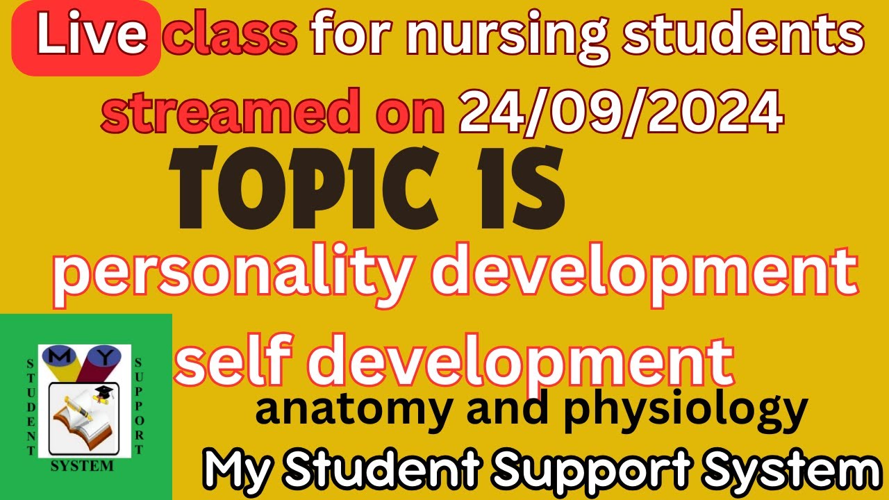 MY STUDENT SUPPORT SYSTEM is live with topic self development - YouTube