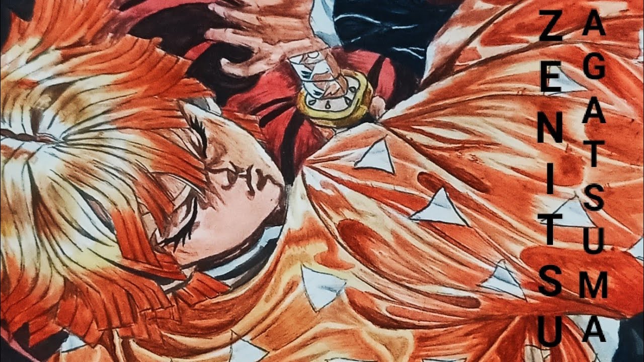 Drawing - Zenitsu agatsuma || watercolor painting 🎨 - Demon slayer ...