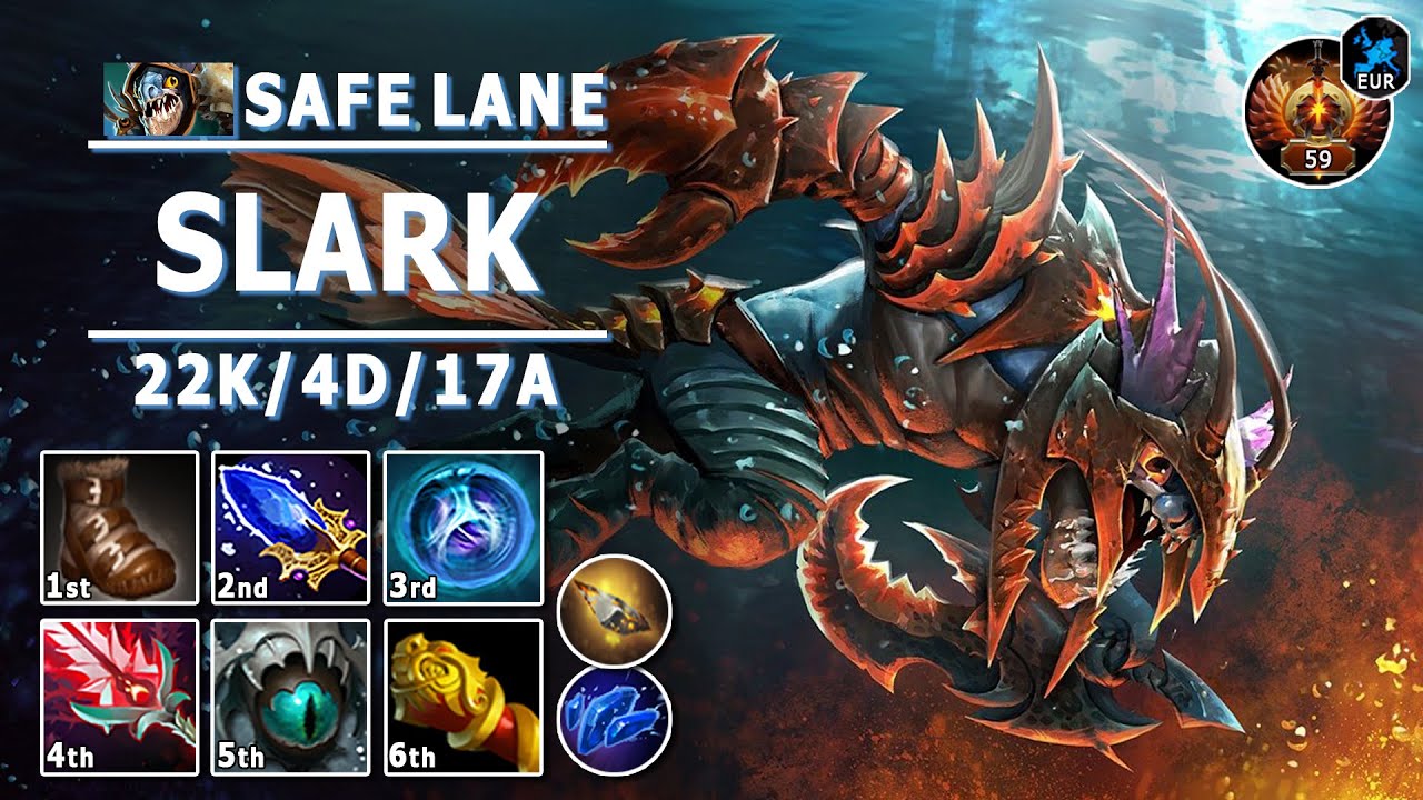 Slark Safe Lane Carry | 7.32 | Pos 1 Slark Play | Dota 2 Immortal ...