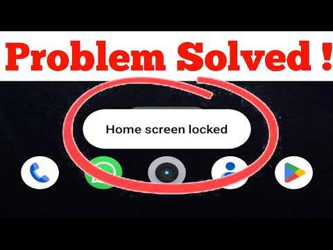 home screen locked problem || home screen locked || home screen locked ...