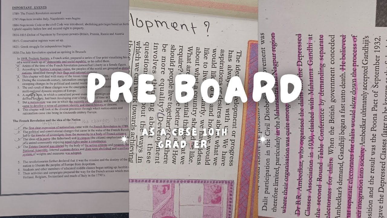 Study vlog as a CBSE 10th grader | Preparing for pre boards - YouTube