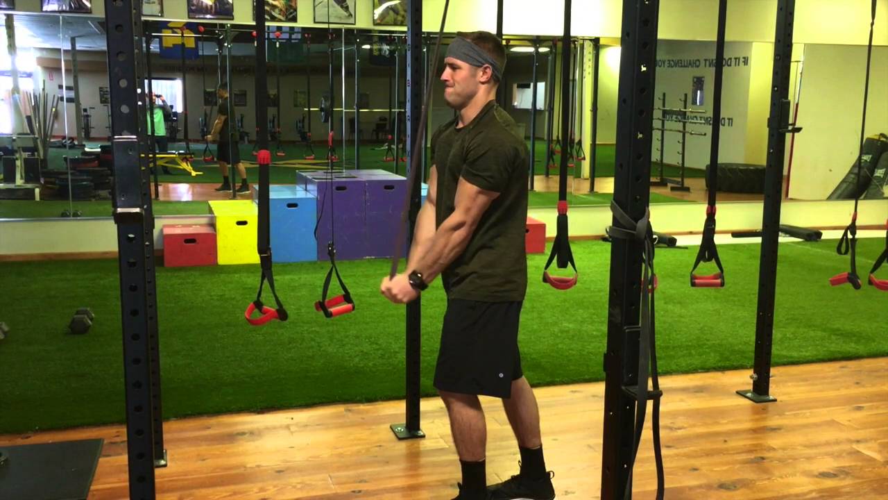 Band Tricep Push Down - YouTube