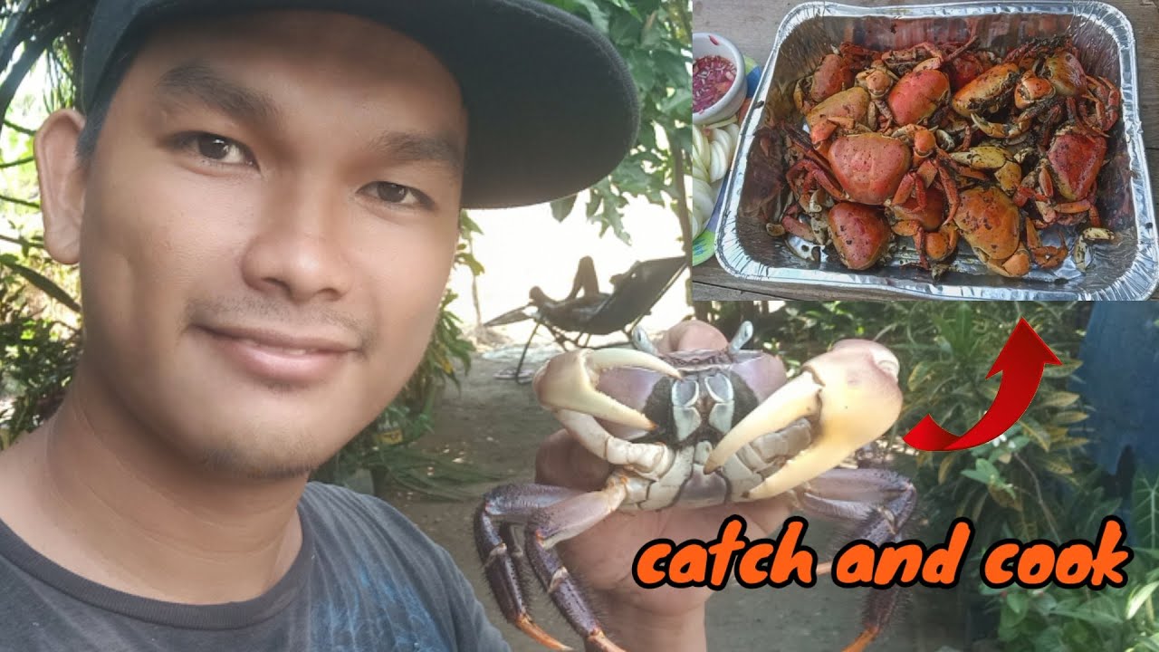 Land crab catch and cook - YouTube