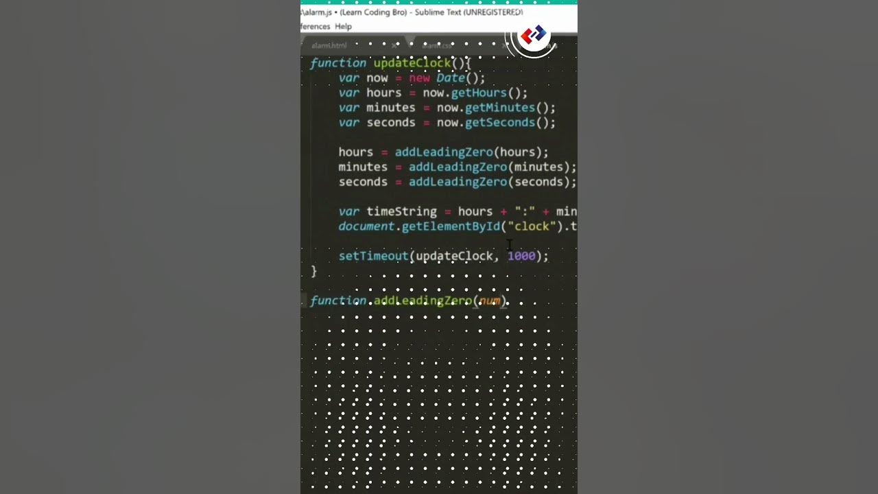 Cara Cepat Membuat Aplikasi Alarm menggunakan HTML, CSS, dan Javascript #shorts - YouTube