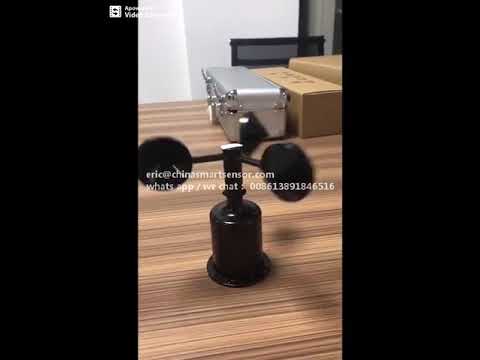 Three cup anemometer, wind speed sensor, wind speed transmitter ...