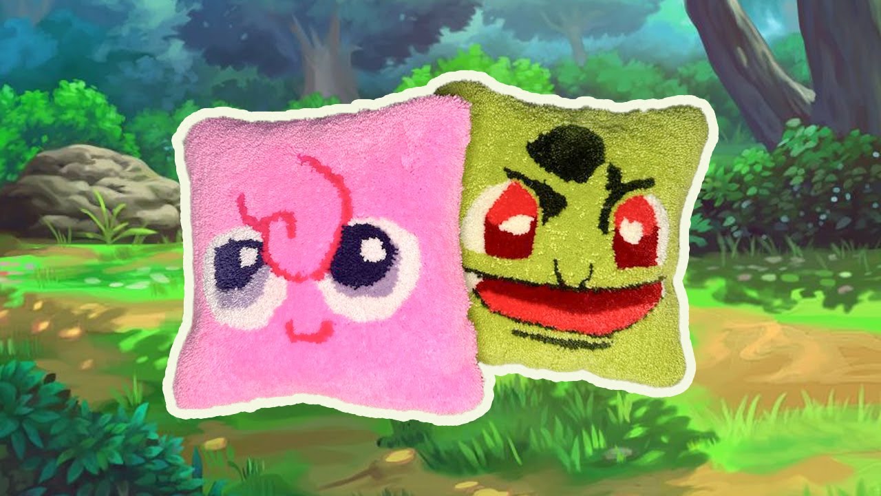 Rug Tufting Pillow Jigglypuff & Bulbasaur - YouTube