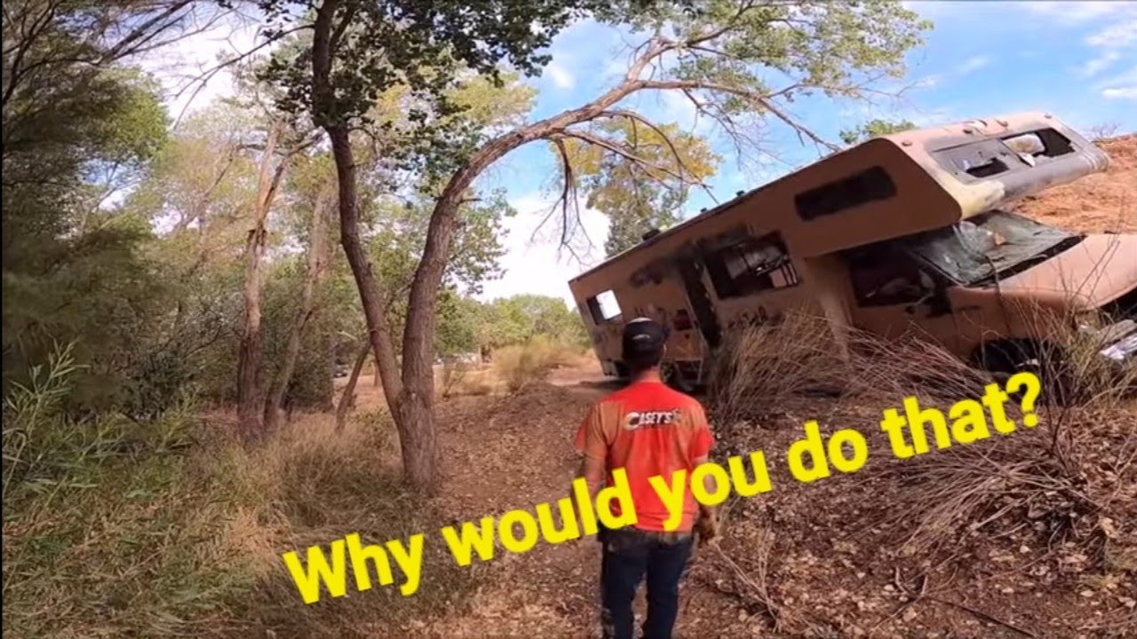 Trashed Motorhome Dumped on Public Ground! - YouTube