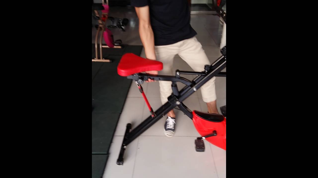 body crunch and exercise bike home fitness gym equipment - YouTube