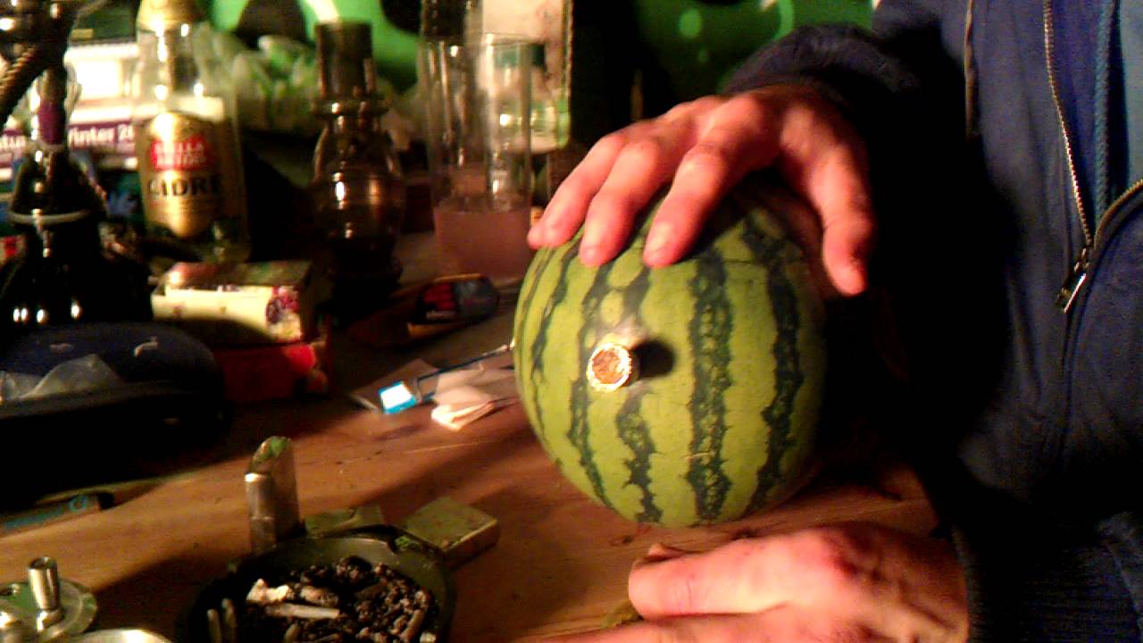 Watermelon bong experiment 1 - YouTube