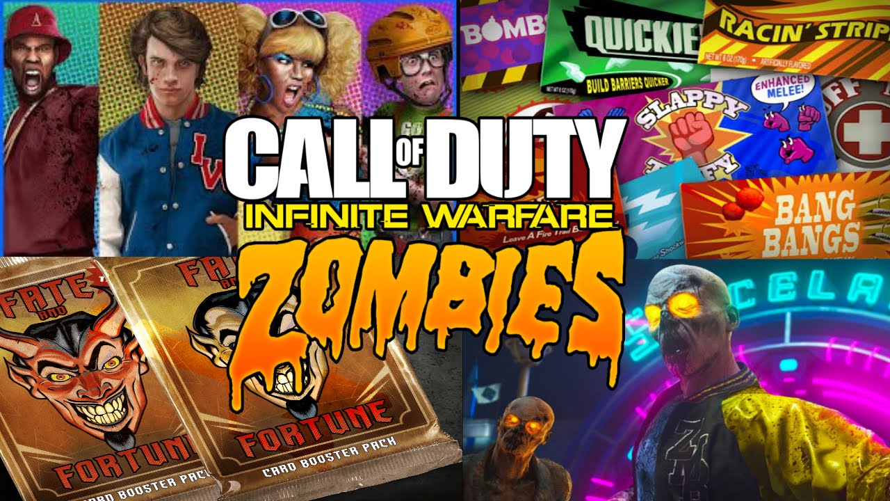 Infinite Warfare Zombies Candy Perks, Fate Fortune Cards, and Characters Revealed - YouTube